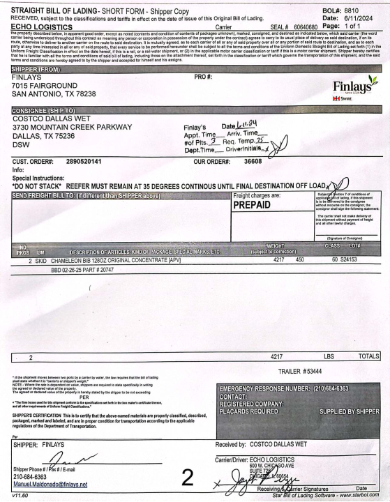 What's acceptable paperwork/document for processing?